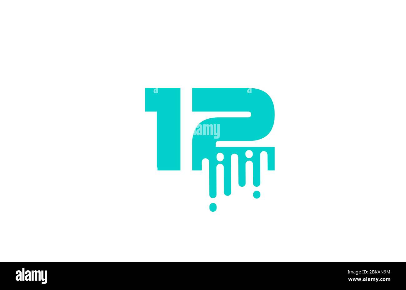 12 number logo icon for company and business Stock Vector Image & Art ...