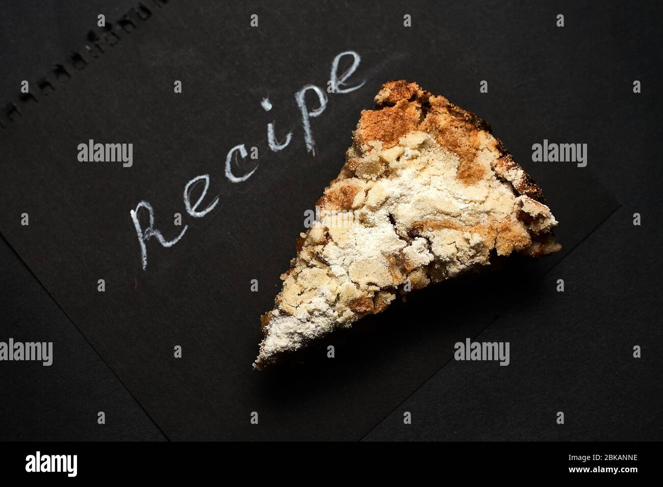 Homemade pie recipe blank template banner with piece of cake Stock ...