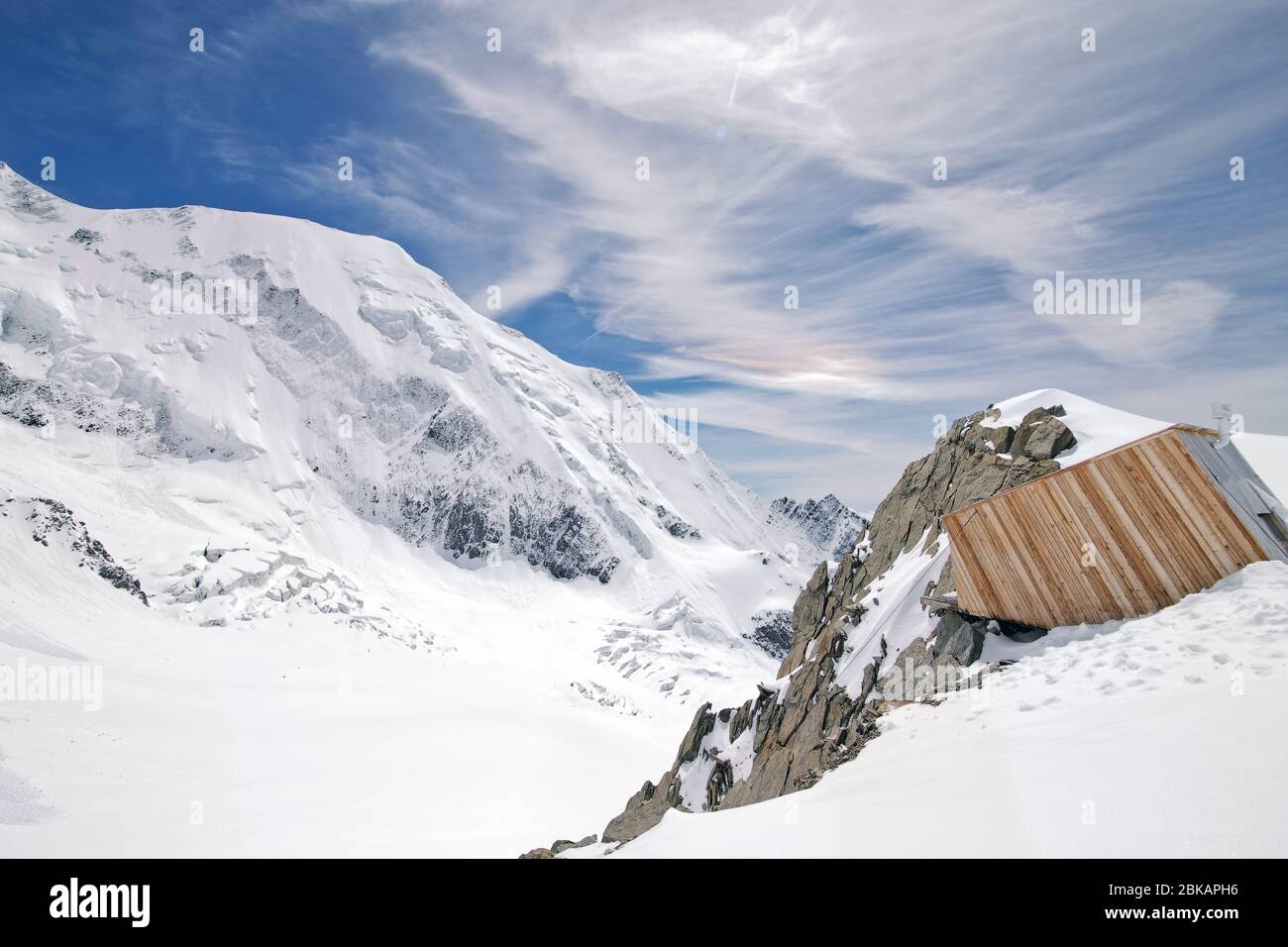The mountain station near the base camp in the Alps Stock Photo - Alamy