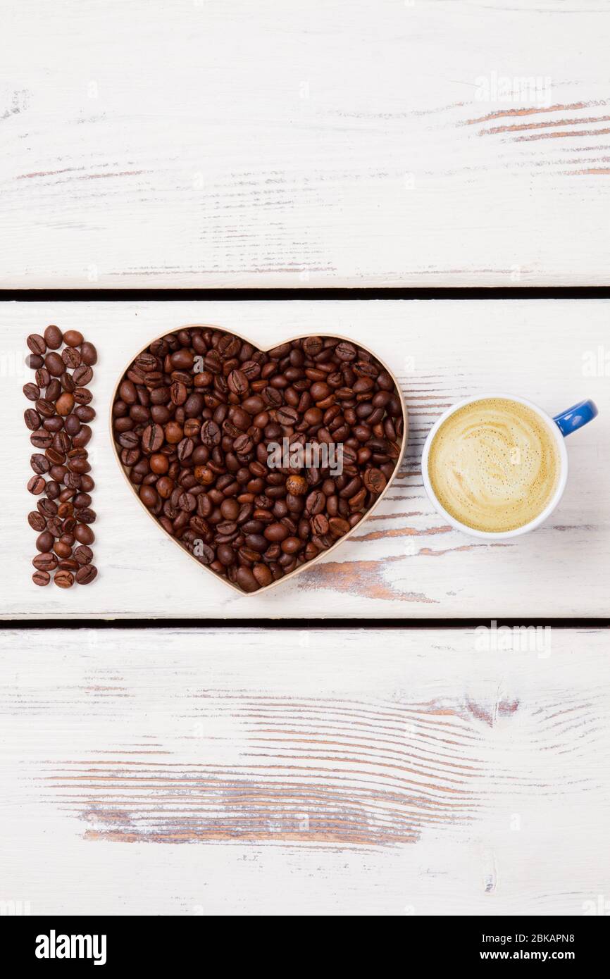Fresh coffee with cream Stock Photo - Alamy
