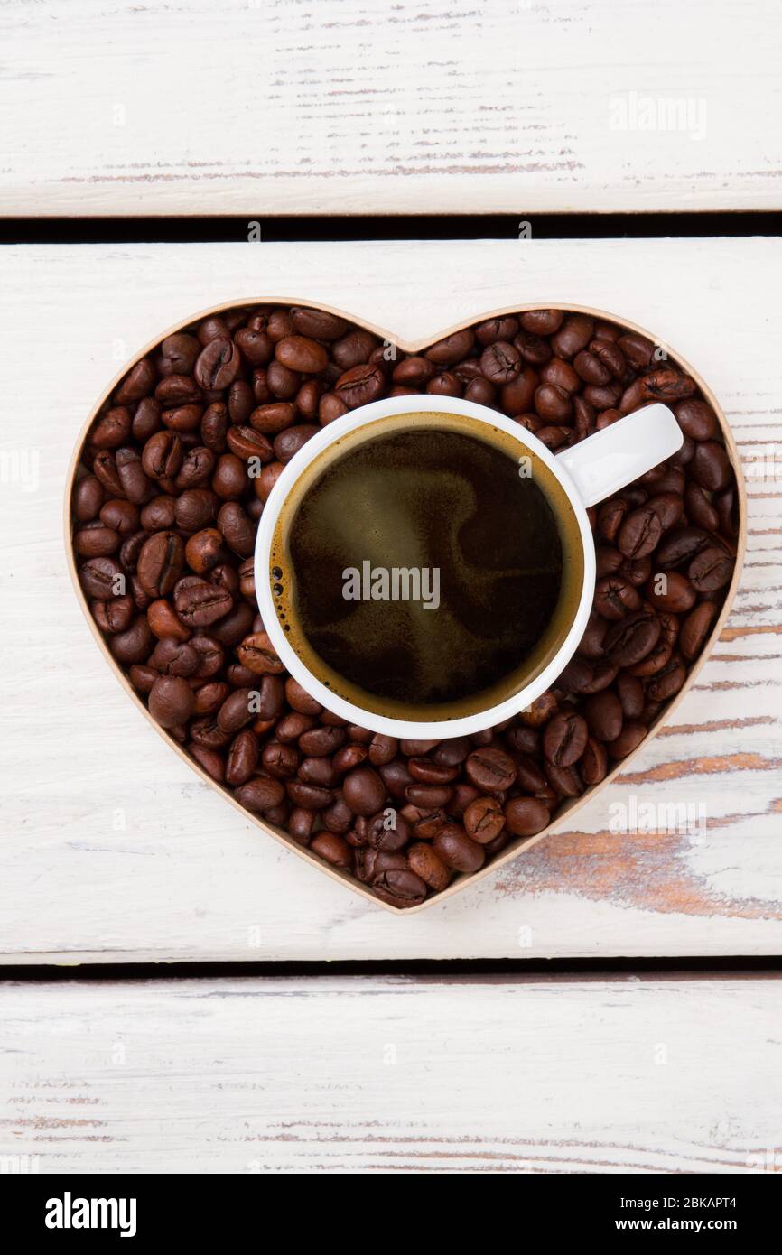 Hot coffee love concept Stock Photo - Alamy