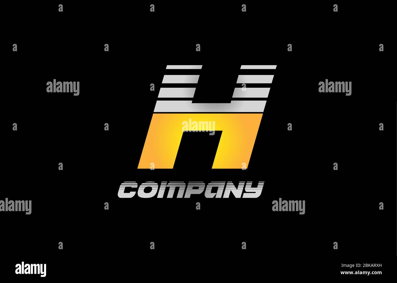 Yellow h sign Stock Vector Images - Alamy