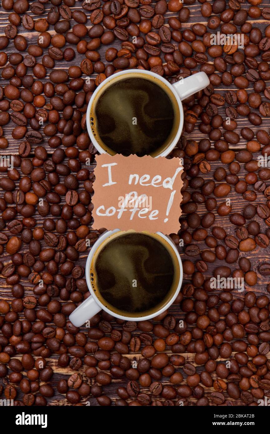 Group of coffee cups above view hi-res stock photography and images - Alamy