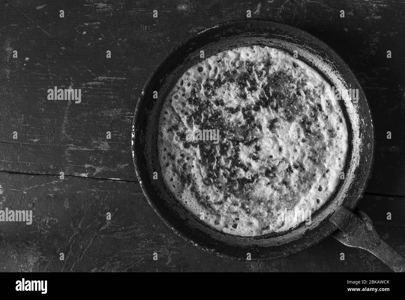 Burnt pancake Black and White Stock Photos & Images - Alamy
