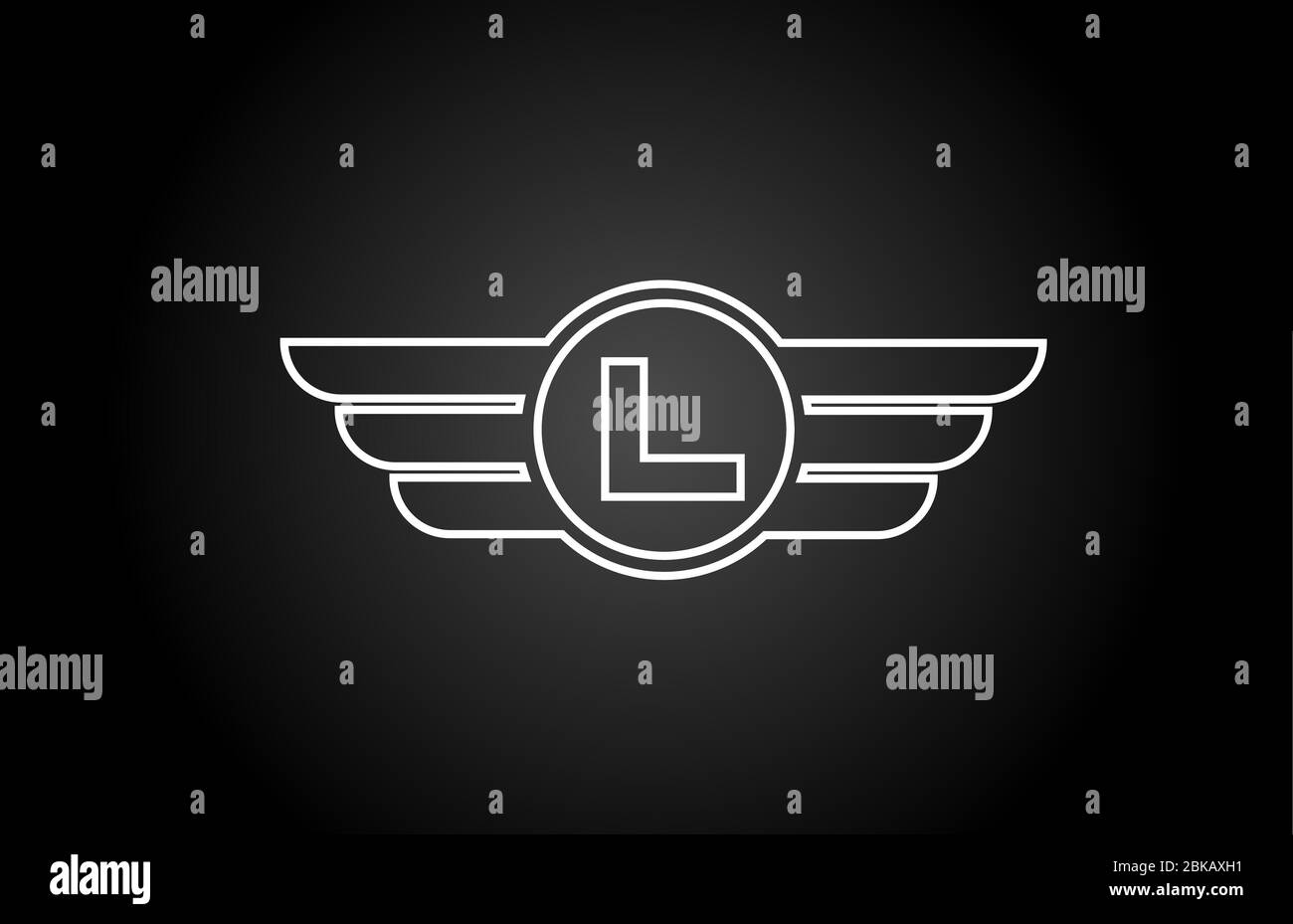 L alphabet letter logo icon for company and business with black and ...