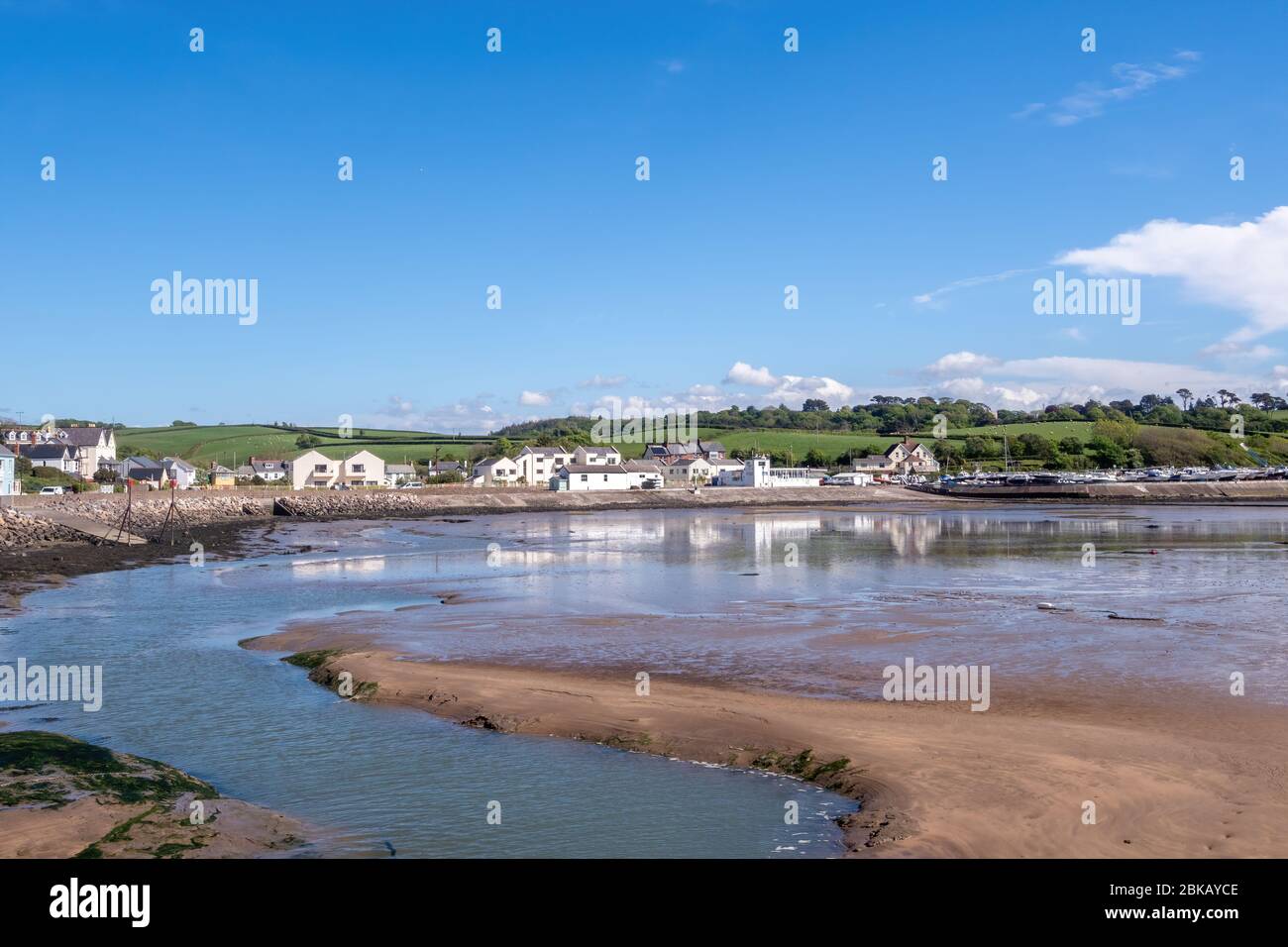 View of Instow, north Devon, UK, a beautiful fishing village, popular ...