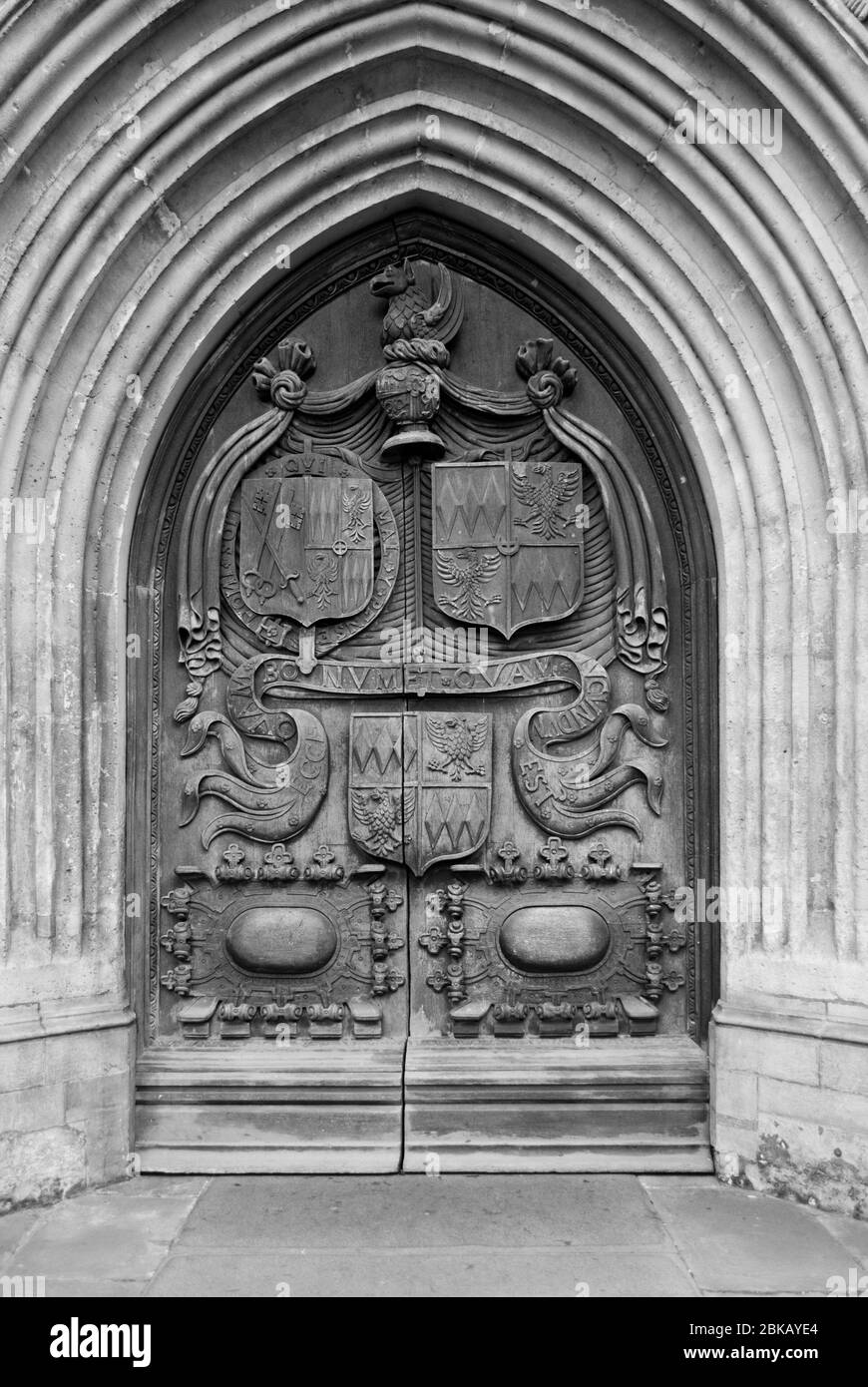 Bath abbey door Black and White Stock Photos & Images - Alamy