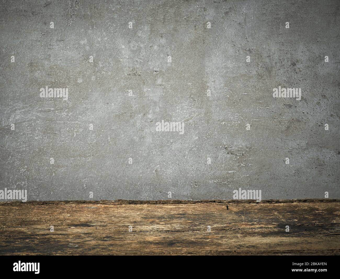 Grey wall wood table hi-res stock photography and images - Alamy