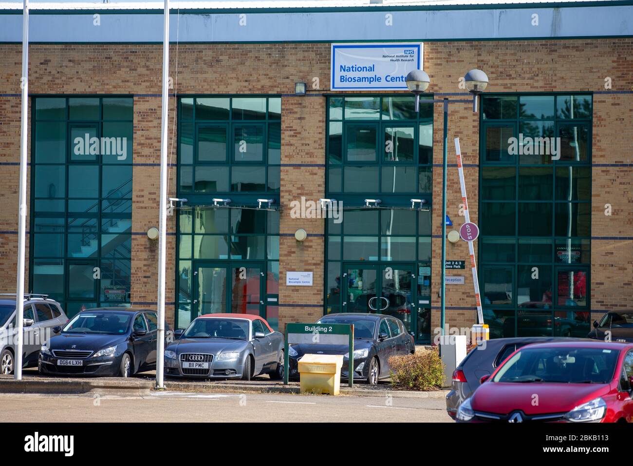 Picture dated April 2020 shows the National BioSample centre in Milton ...
