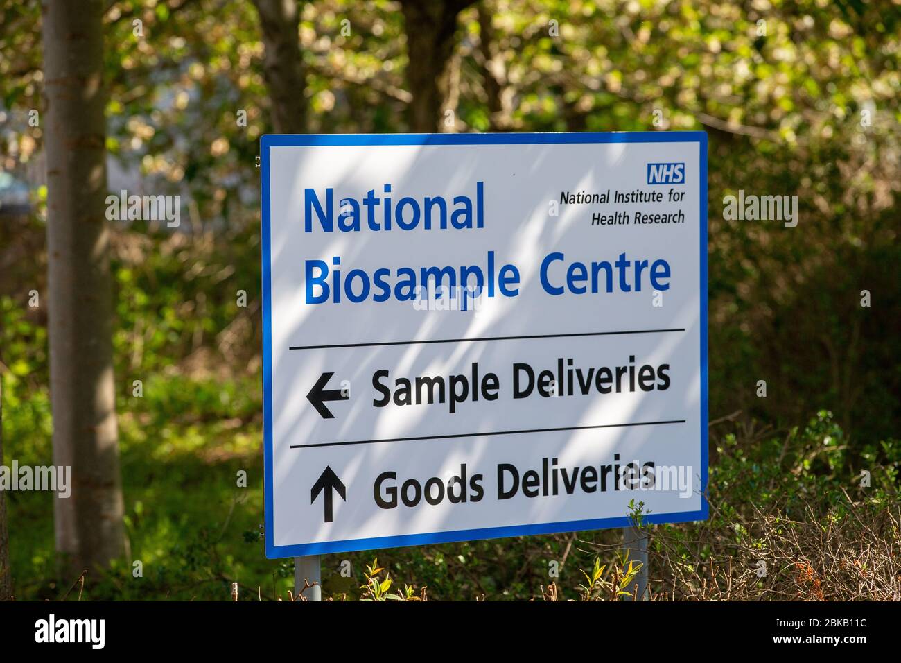 Picture dated April 2020 shows the National BioSample centre in Milton ...