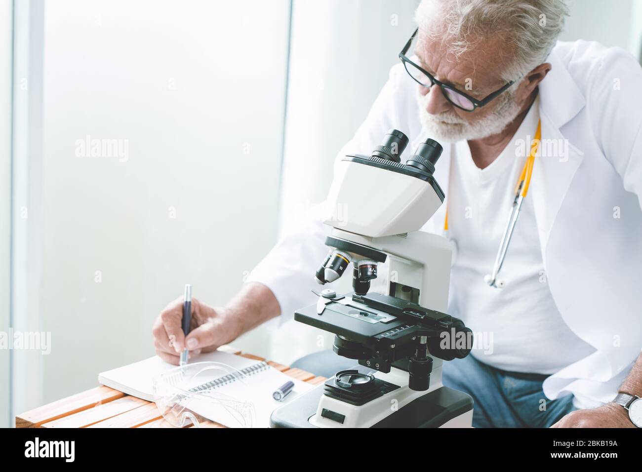 Professional doctor scientist working research new vaccine and virus ...