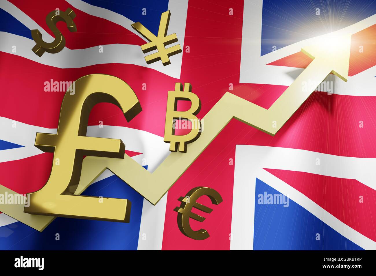Golden British Money currency Sign for Business with United Kingdom ...