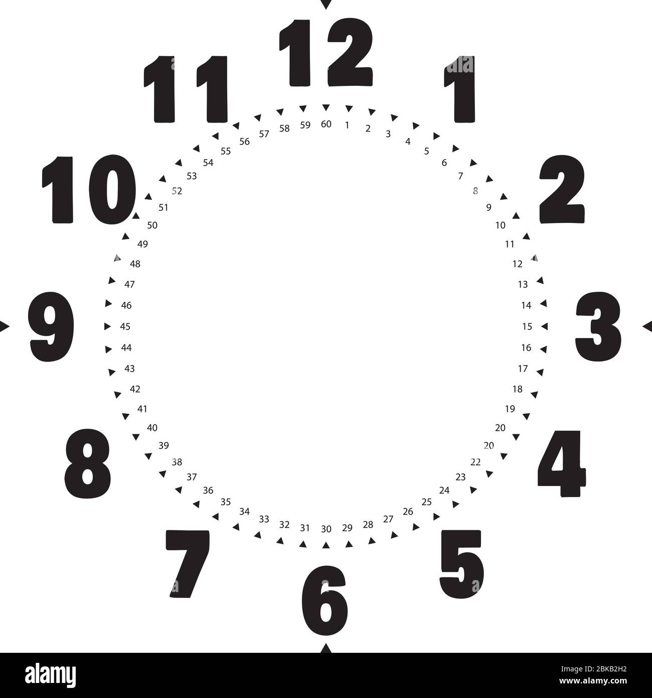 clock dial enormous for the hours and small for seconds on transparent ...