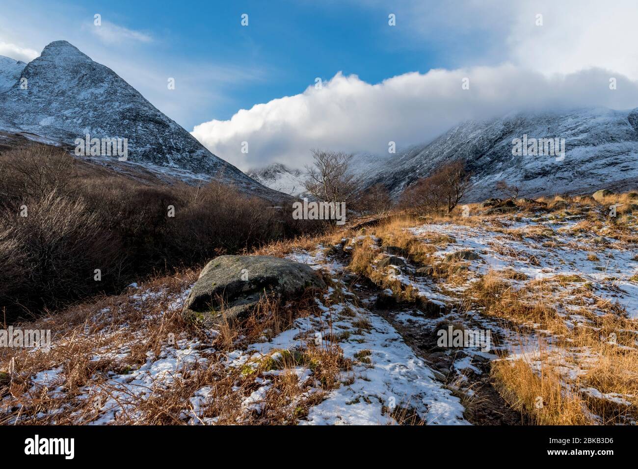 glen sannox in midwinter, arran Stock Photo - Alamy