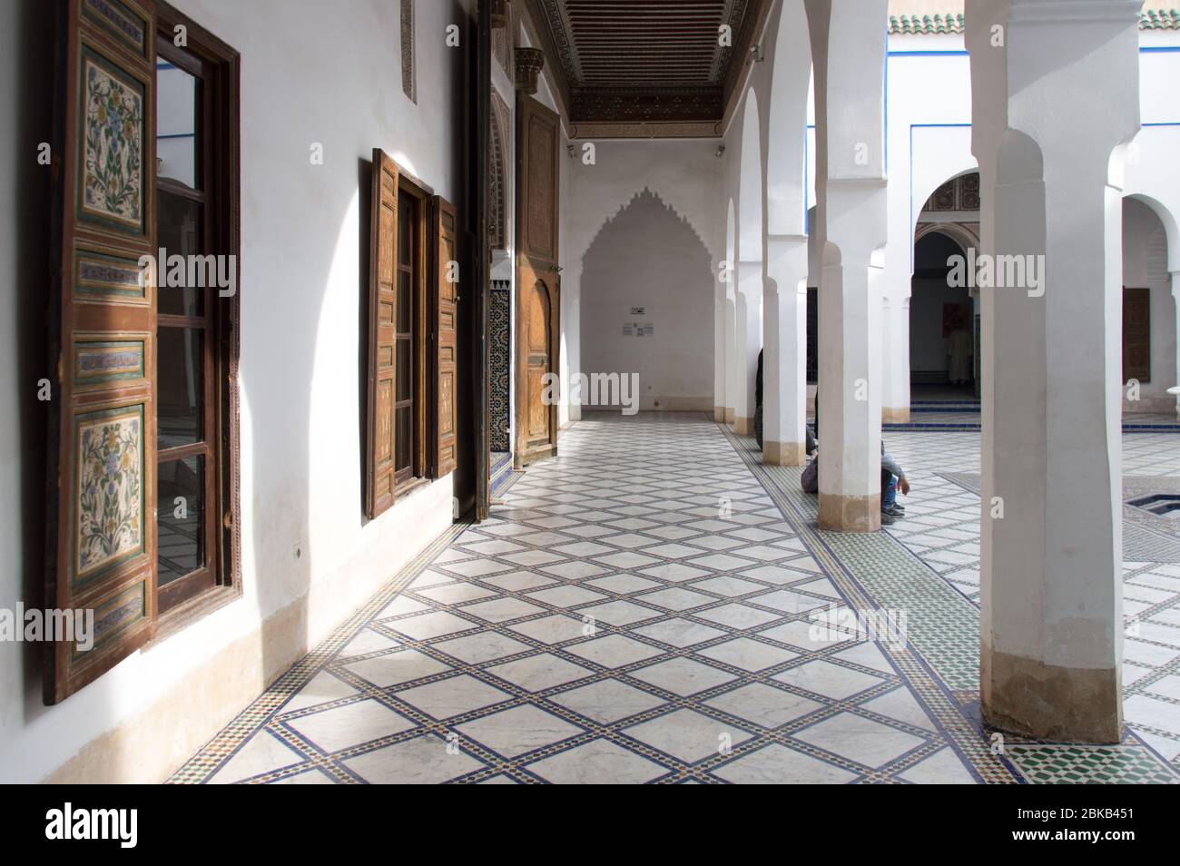 Bahia palace interiors in Marrakech, Morocco, North Africa Stock Photo ...