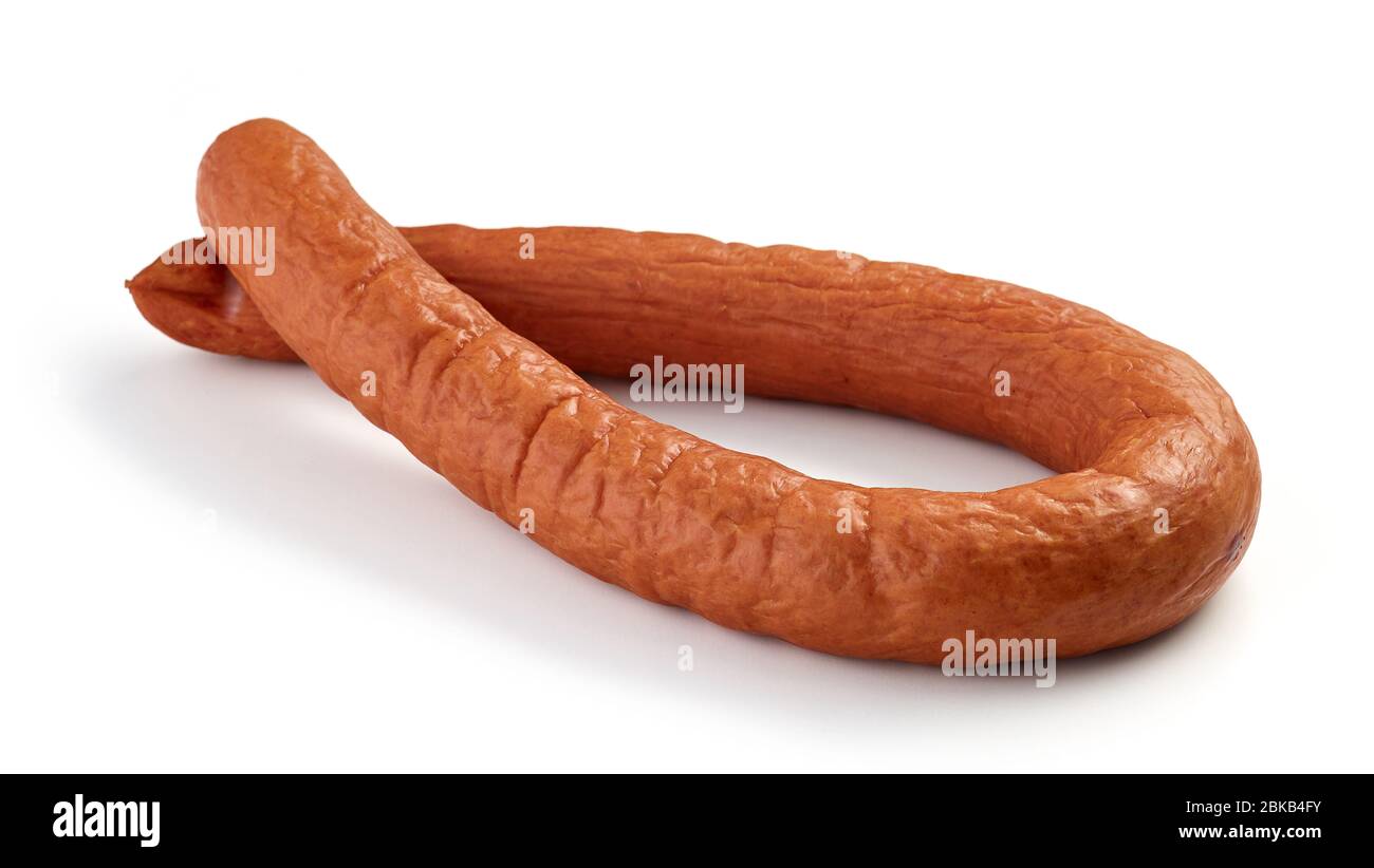 smoked horseshoe shape sausage isolated on white background Stock Photo ...
