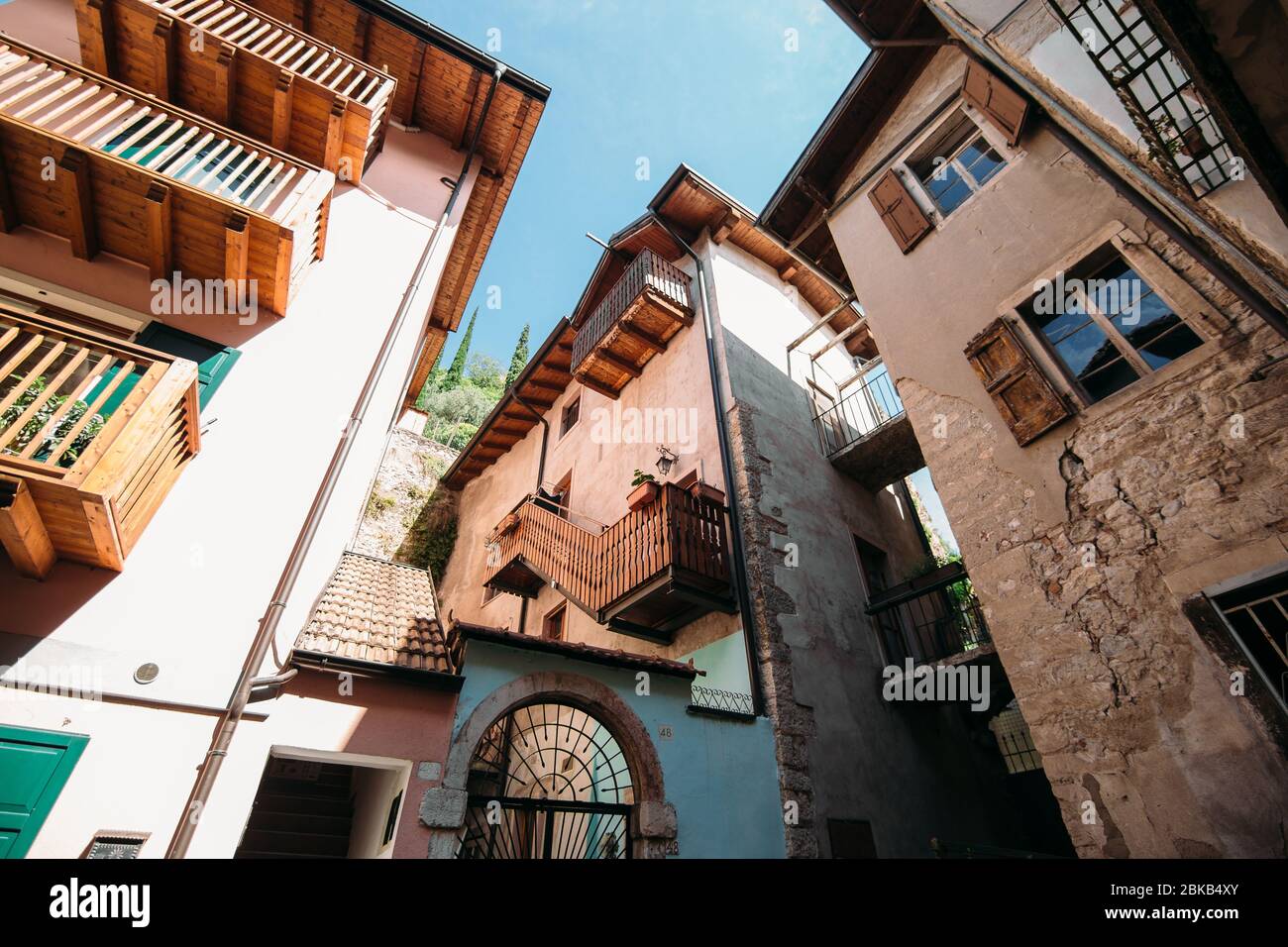 Bottom view houses in hi-res stock photography and images - Alamy
