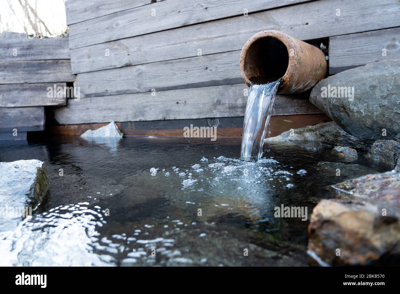 Natural source of clean water. The purest tasty and healthy water Stock ...