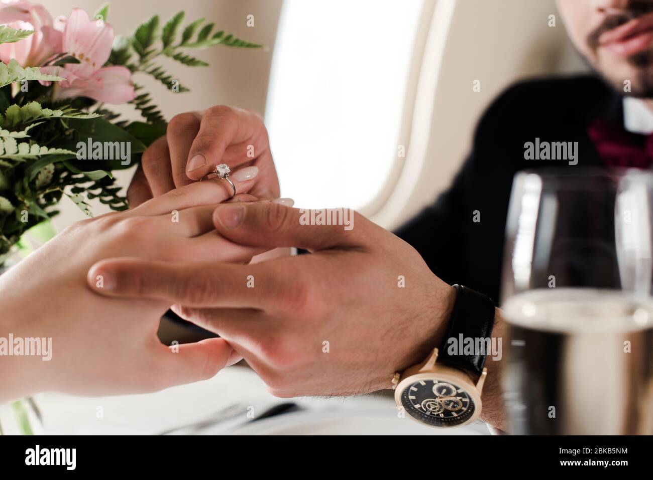 Romantic couple on plane hi-res stock photography and images - Alamy