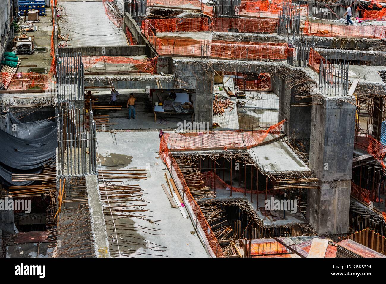 Macau / China - July 26th 2015: Huge construction site in Macau, China ...