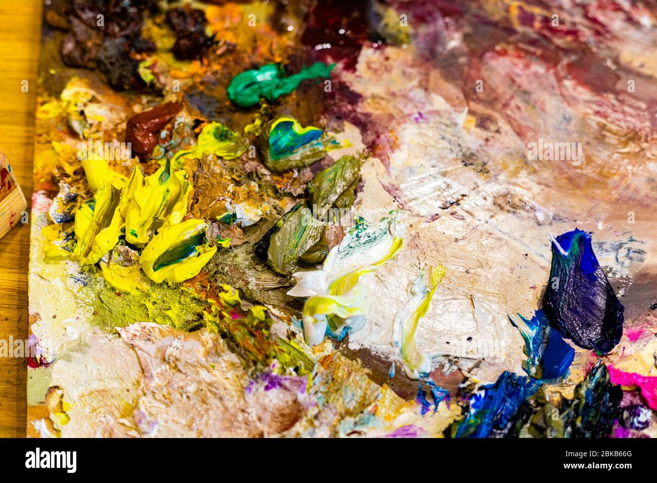 creativity paints on the palette Stock Photo - Alamy