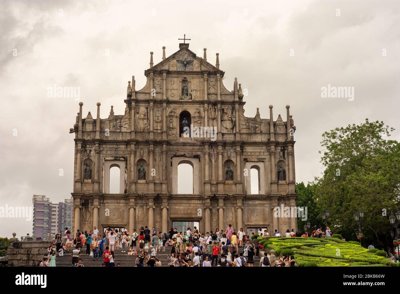 Macau (Macao SAR) / China - July 26, 2015: Tourist visit the Ruins of ...