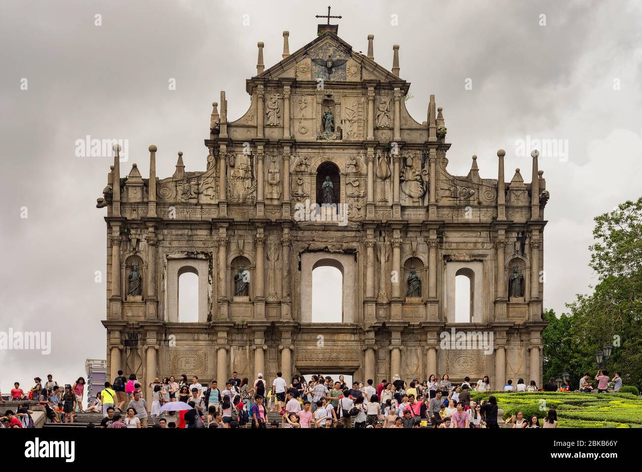 Macau (Macao SAR) / China - July 26, 2015: Tourist visit the Ruins of ...