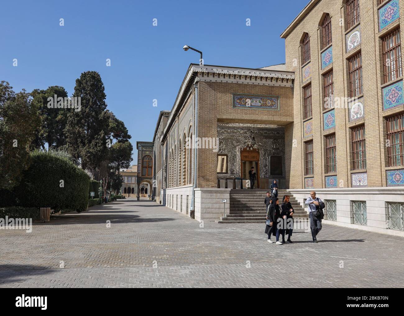 The side portico of Talar-e Berelian (Hall of Brilliance) of Golestan ...