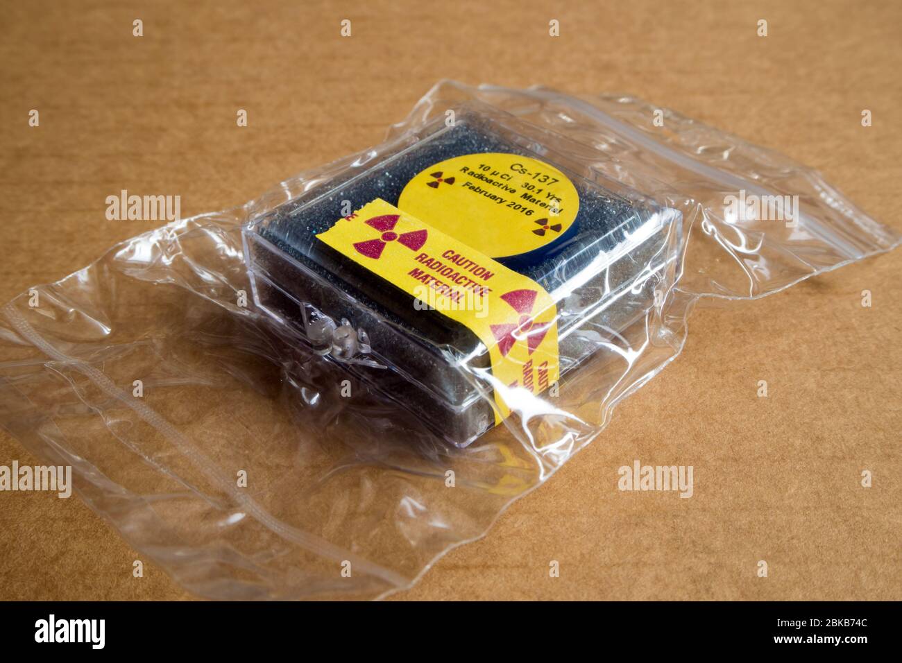 Small Radioactive seal source Cesium 137 in the Plastic package Stock ...