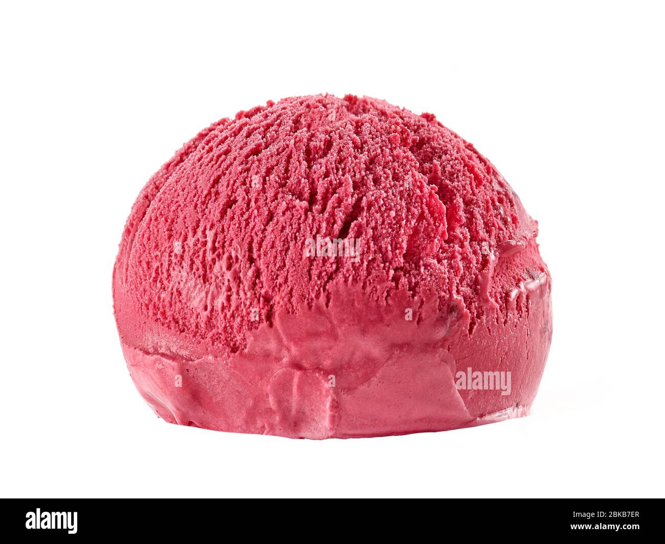 red cherry ice cream isolated on white background Stock Photo - Alamy