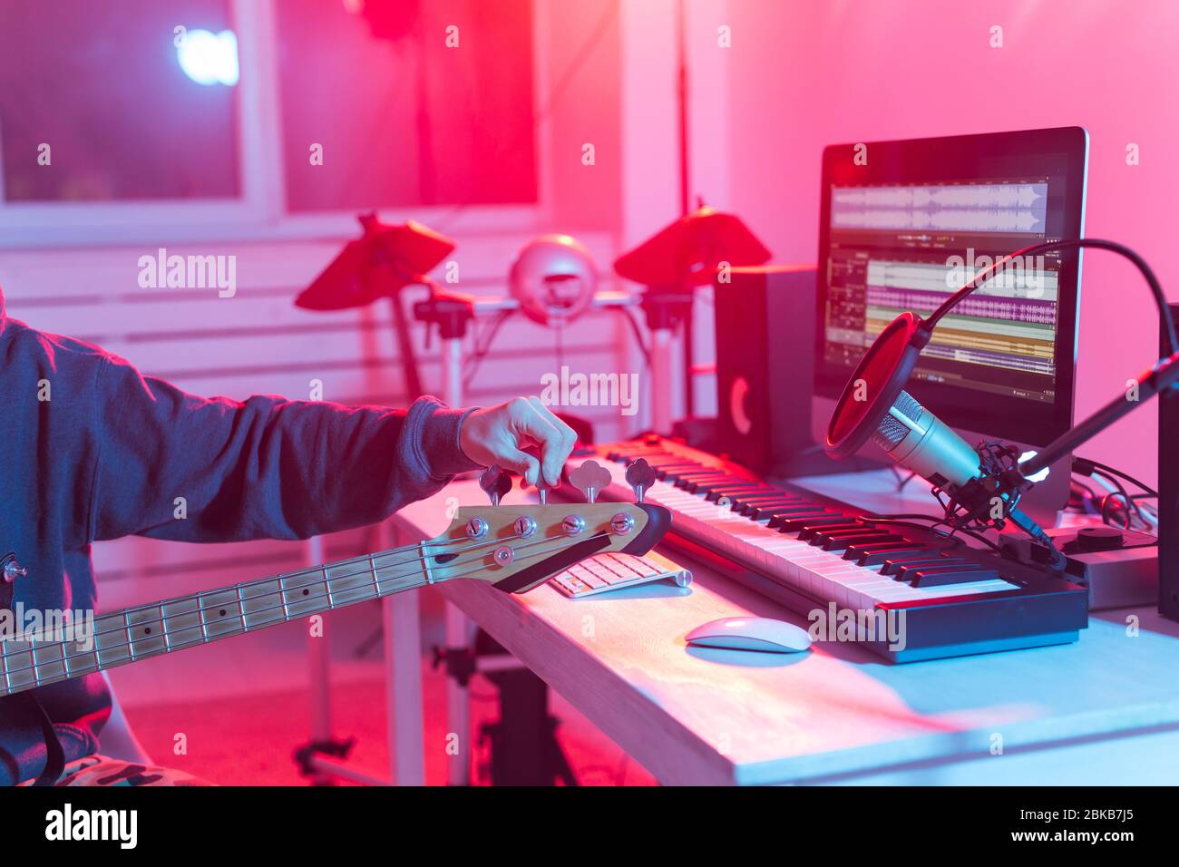 Male sound producer working in recording studio Stock Photo - Alamy