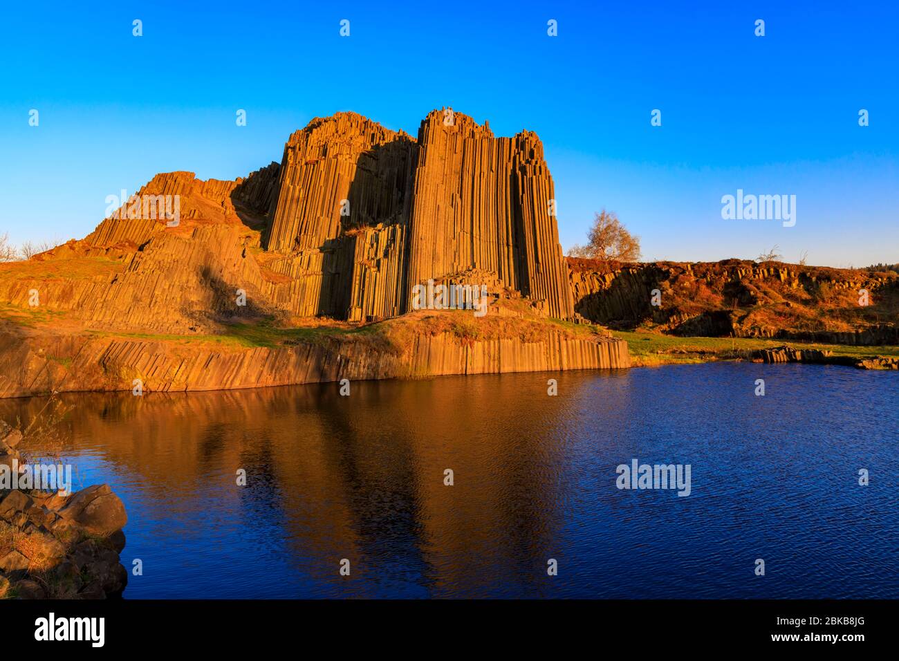 Polygonal structures of basalt columns, natural monument Panska skala ...