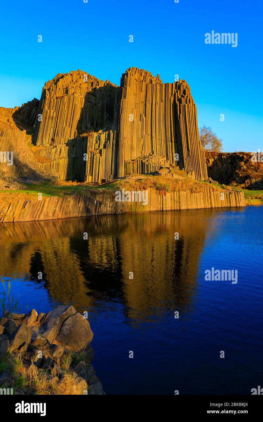 Polygonal structures of basalt columns, natural monument Panska skala ...