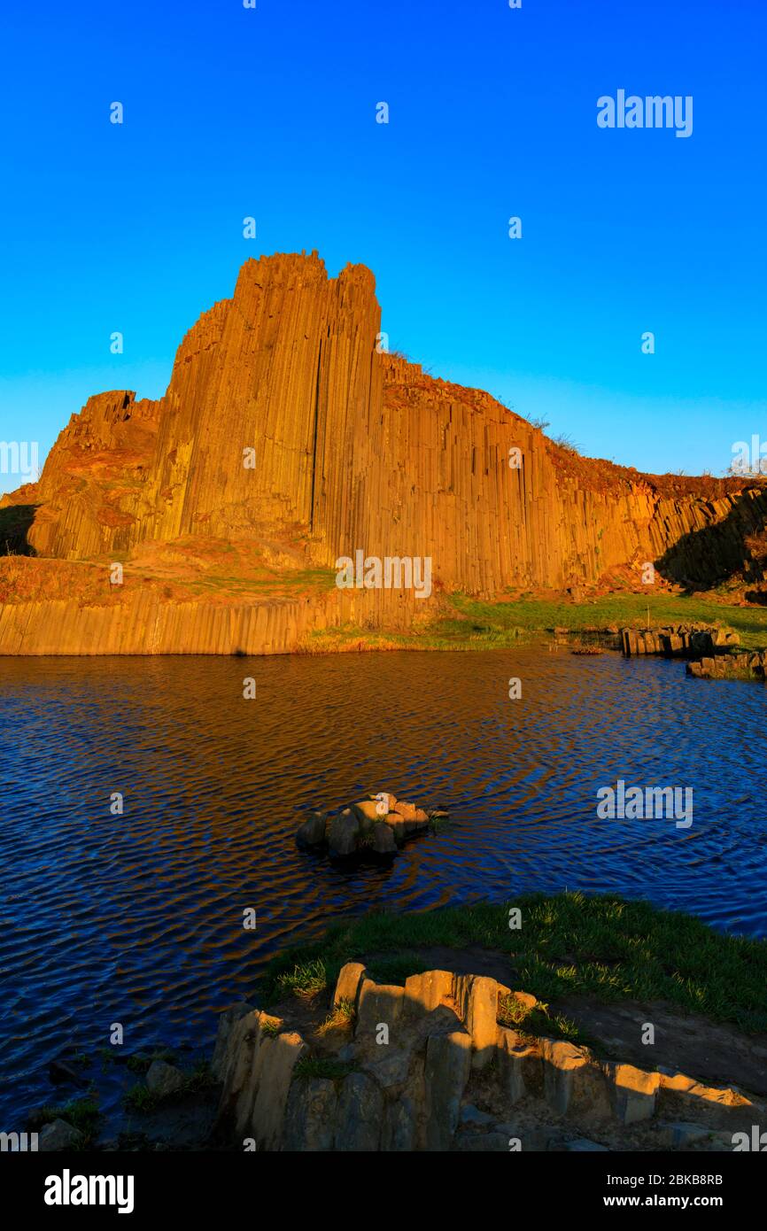 Polygonal structures of basalt columns, natural monument Panska skala ...