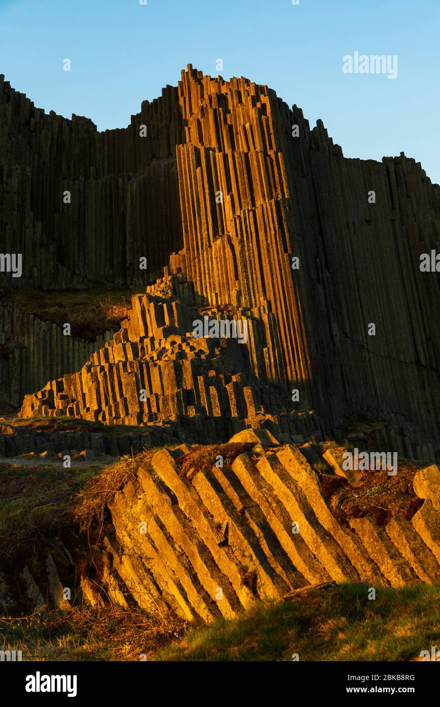 Polygonal structures of basalt columns, natural monument Panska skala ...