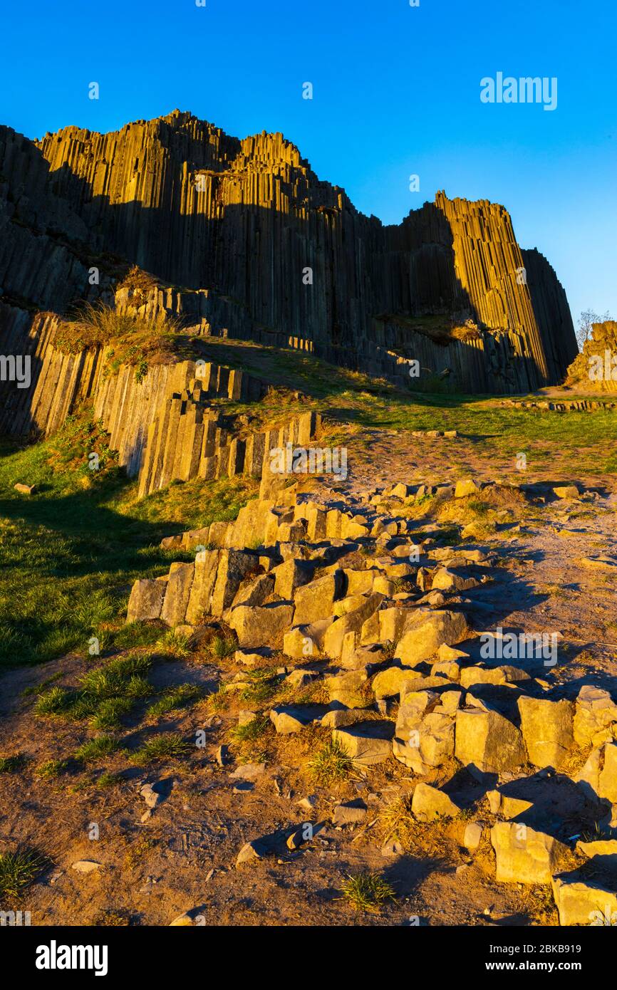 Polygonal structures of basalt columns, natural monument Panska skala ...