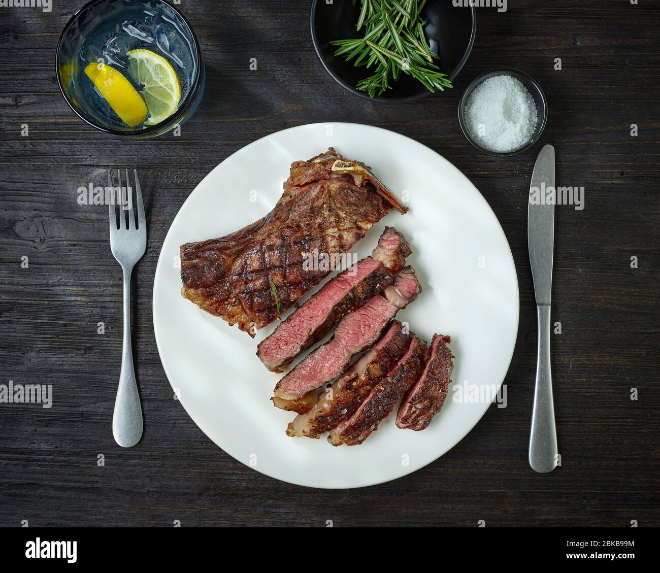 Grilled beef steak on white hi-res stock photography and images - Alamy