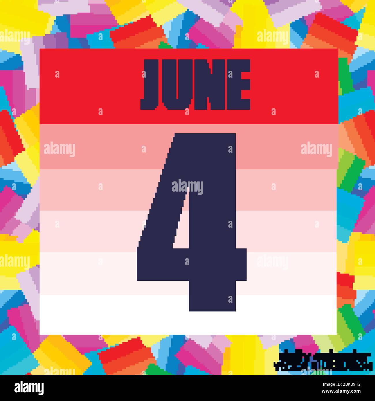 June 4 icon. For planning important day. Banner for holidays and ...