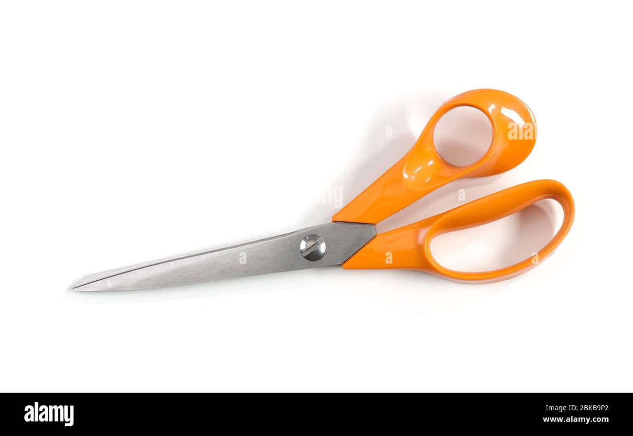 scissors isolated on white background, top view Stock Photo - Alamy