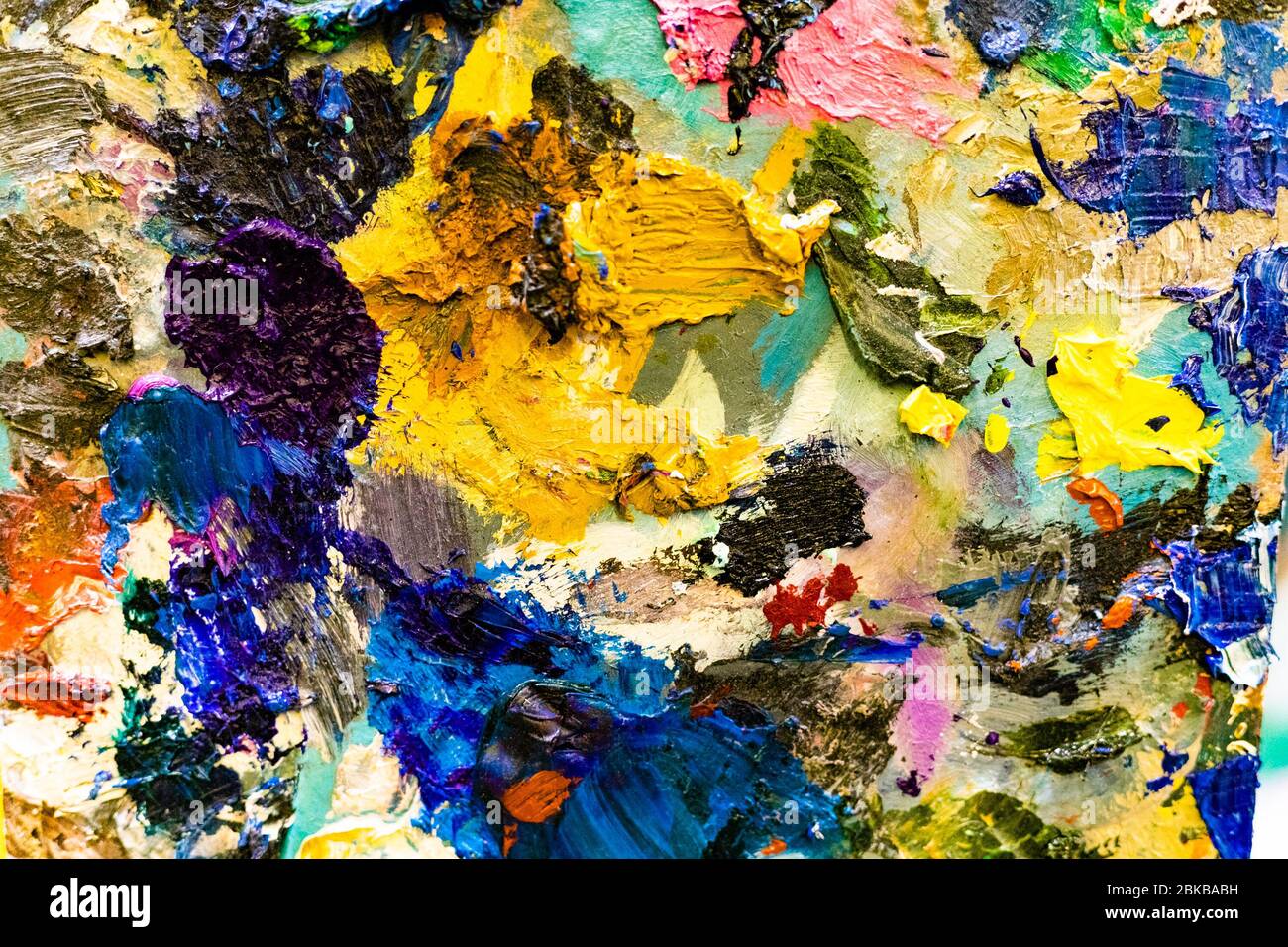 creativity paints on the palette Stock Photo - Alamy