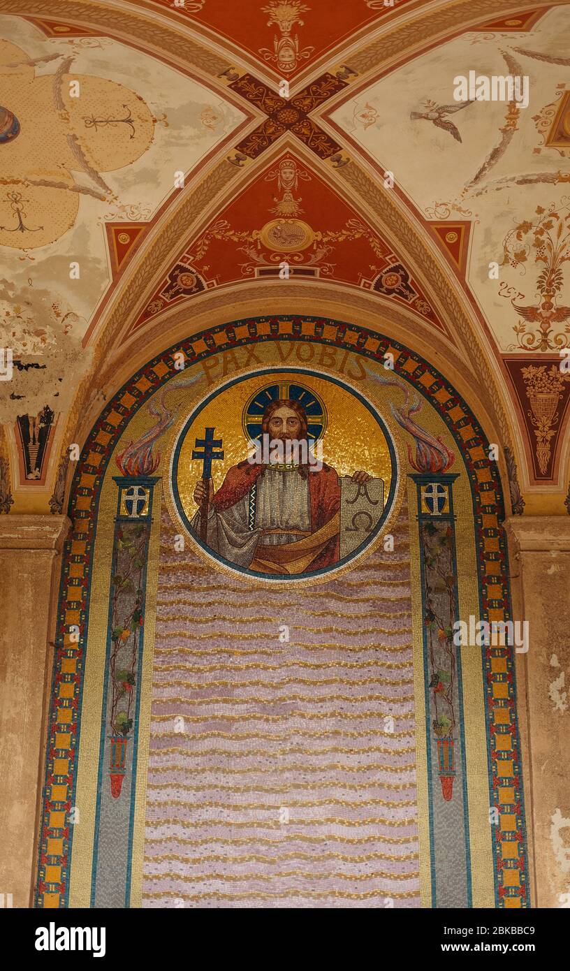 statue, images, murals and mosaics of saints; background texture Stock ...