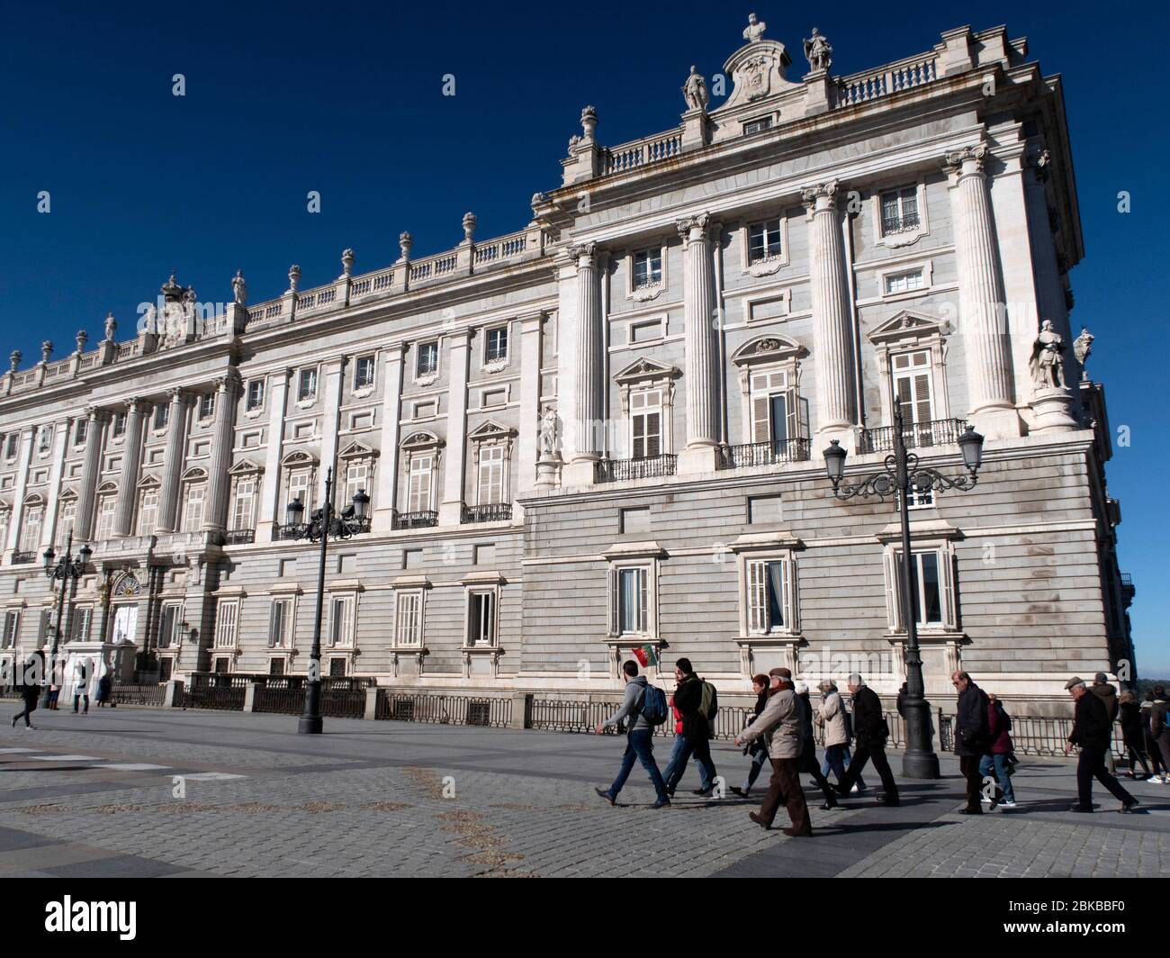 Royal Palace facade in Madrid, Spain Stock Photo - Alamy