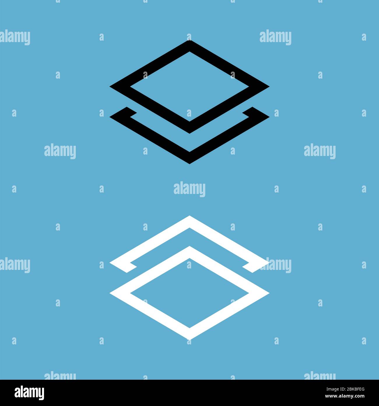 Stacked Diamond Line Logo Template Illustration Design. Vector EPS 10 ...