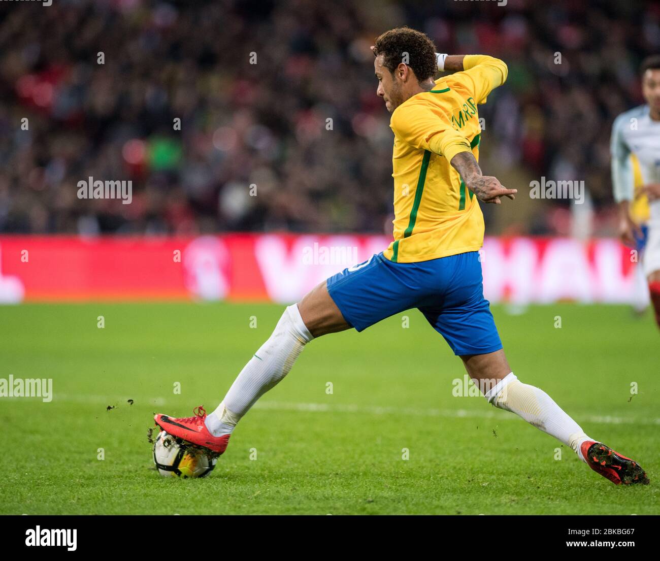 National team of Brazil at Wembley in match against England Stock Photo ...
