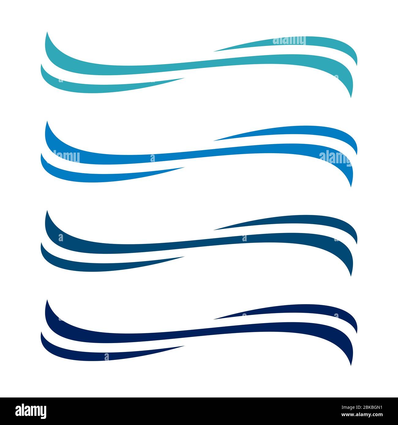 Blue Waves Swoosh Logo Template Illustration Design. Vector EPS 10 ...