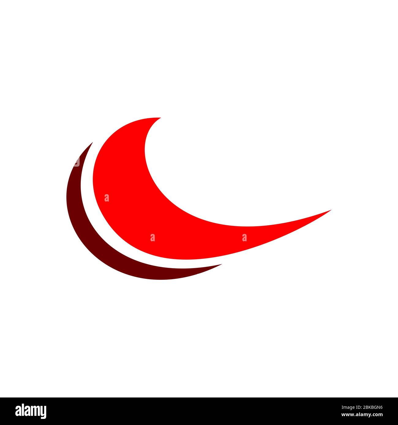 Red Wave Swoosh Logo Template Illustration Design. Vector EPS 10 Stock ...