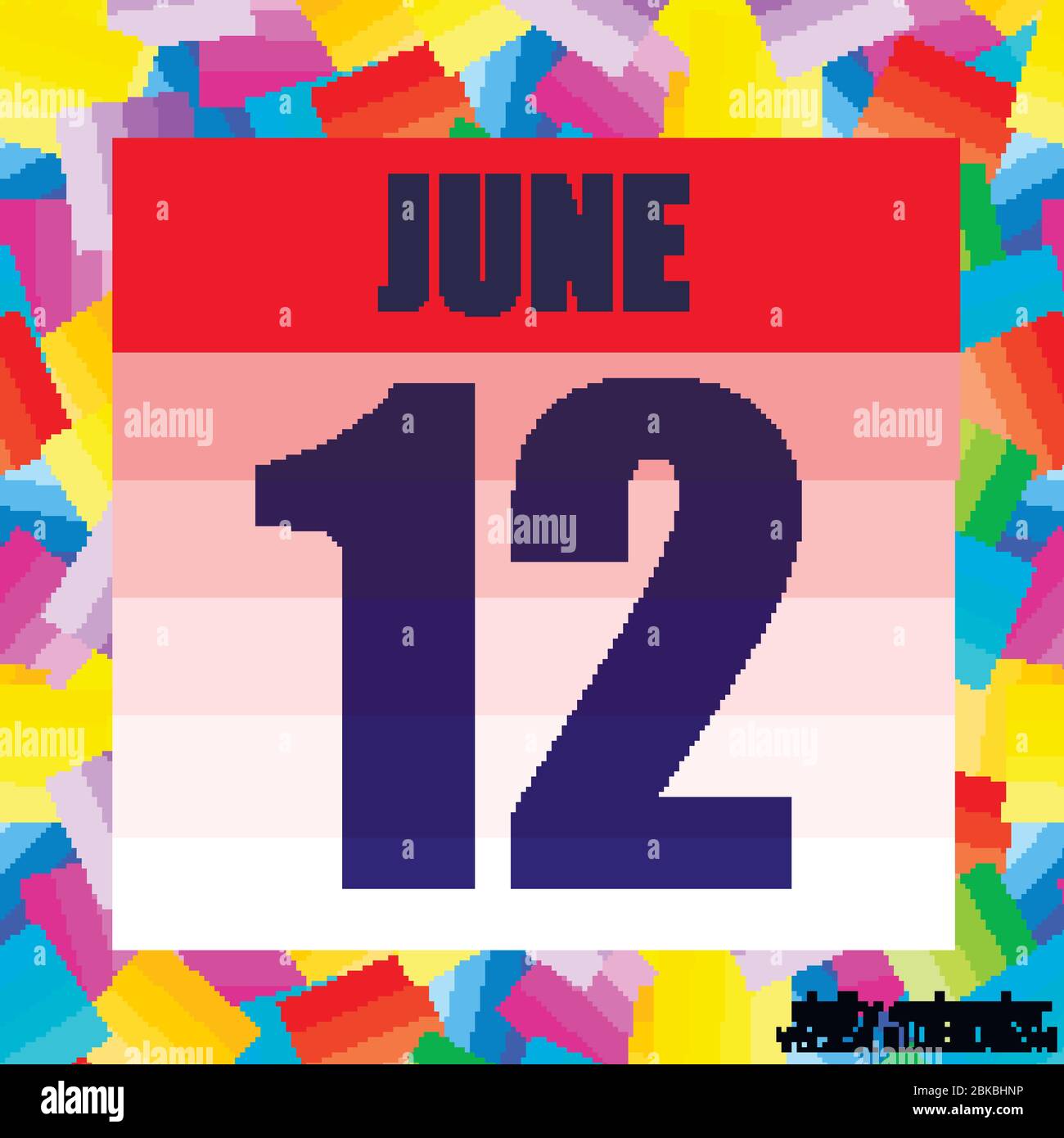 June 12 icon. For planning important day. Twelfth of june illustration ...