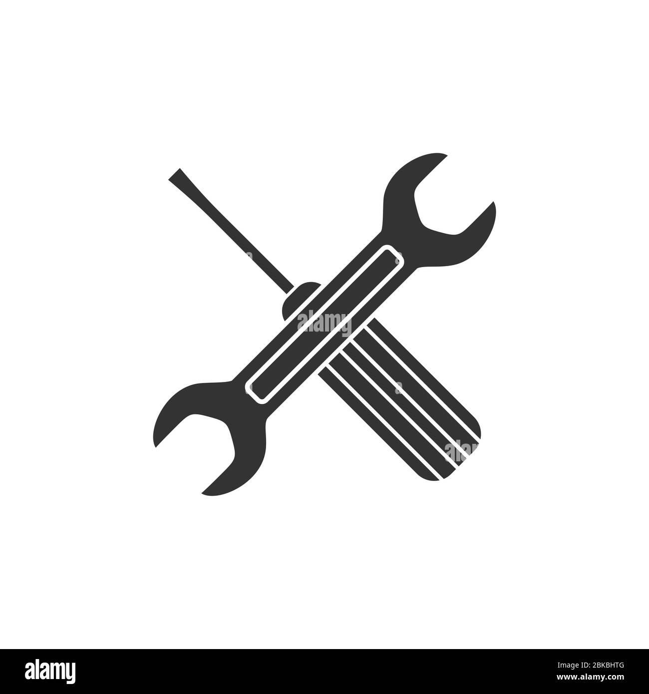 Screwdriver and Wrench Repair and Maintenance Tool Kit Logo Template ...