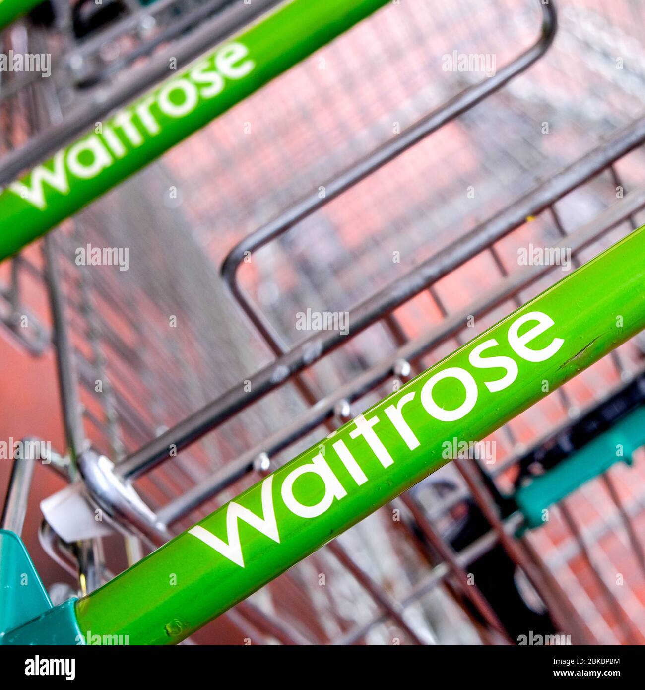 Waitrose supermarket trolleys hi-res stock photography and images - Alamy