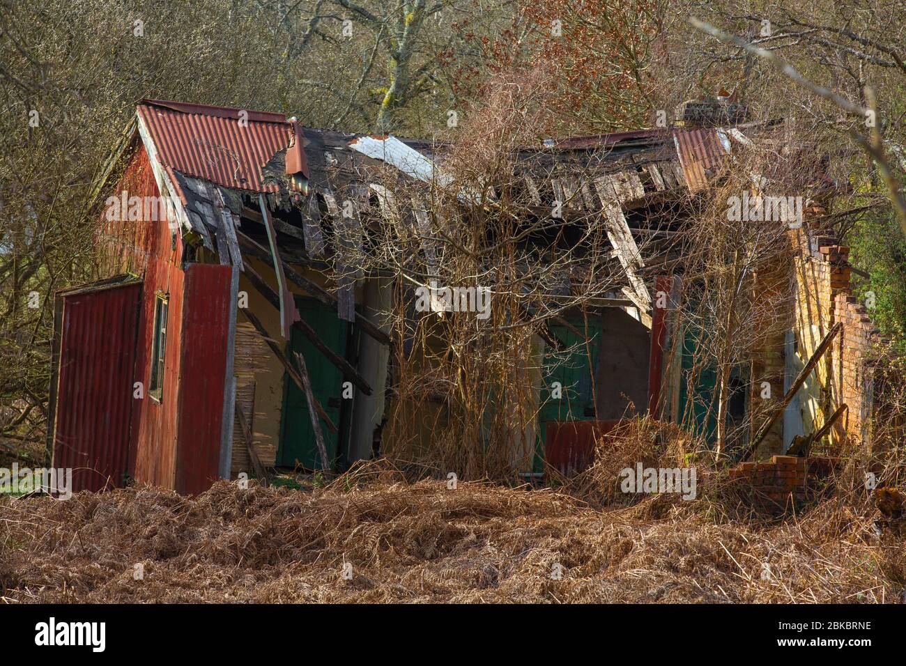 wartime farm worker's dwelling turned to ruin Stock Photo - Alamy